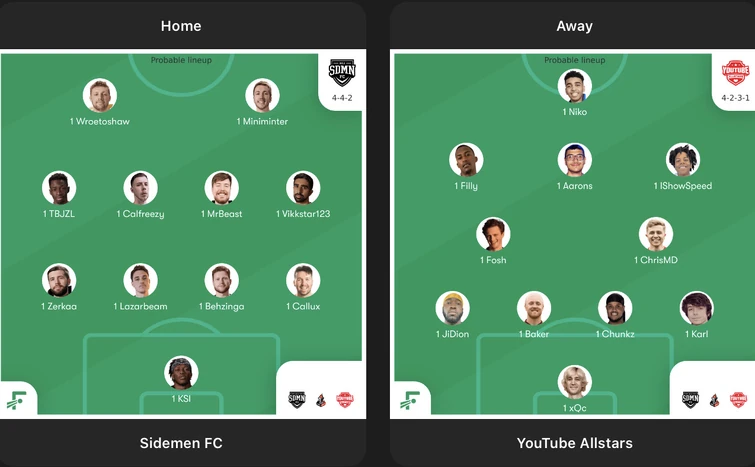 Thoughts on the predicted Sidemen charity match lineups? | Fandom
