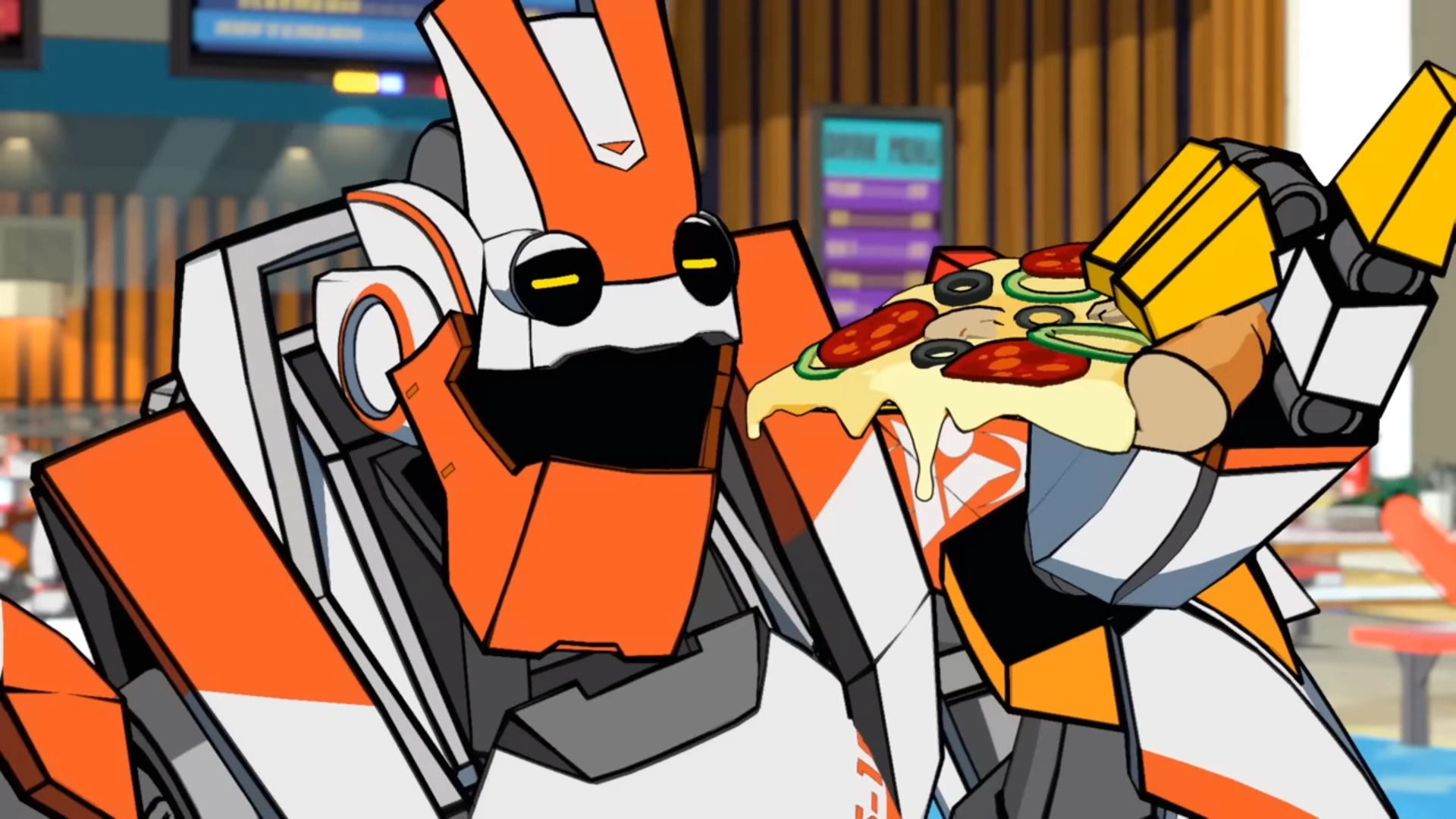 Robot eating pizza | Fandom