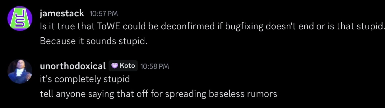 No, it will not be deconfirmed. | Fandom