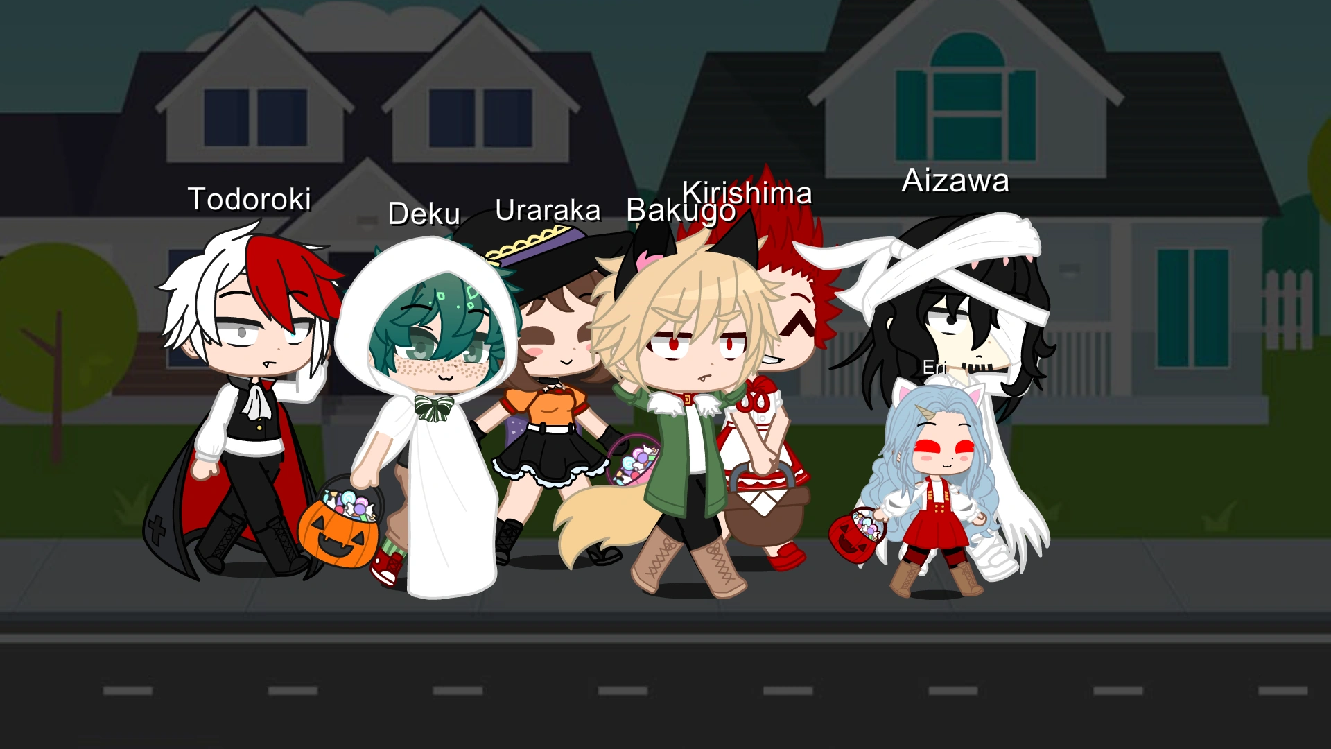 I made the squad trick or treating in Gacha Club! | Fandom