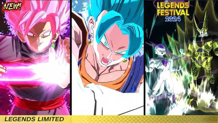DB legends 2024 legend fest. LF transforming Vegito blue and LF goku ...