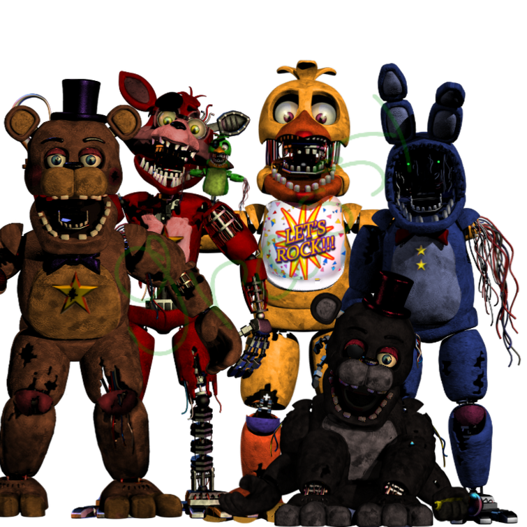 Rockstar Withered animatronics | Fandom