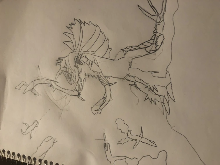 Unfinished Gigan drawing | Fandom