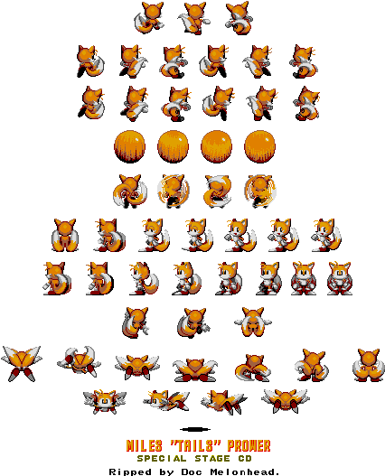 Sonic CD Tails Special Stage Sprite Sheet | Fandom