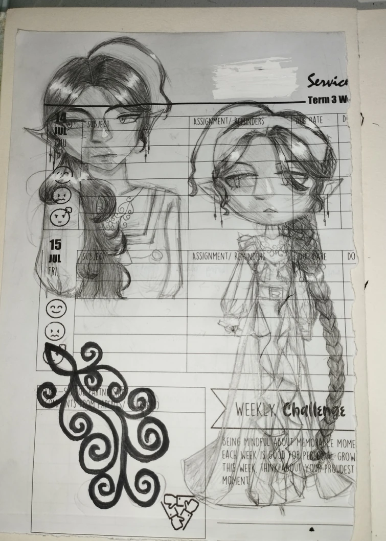 sketches of vespera bc yes | Fandom