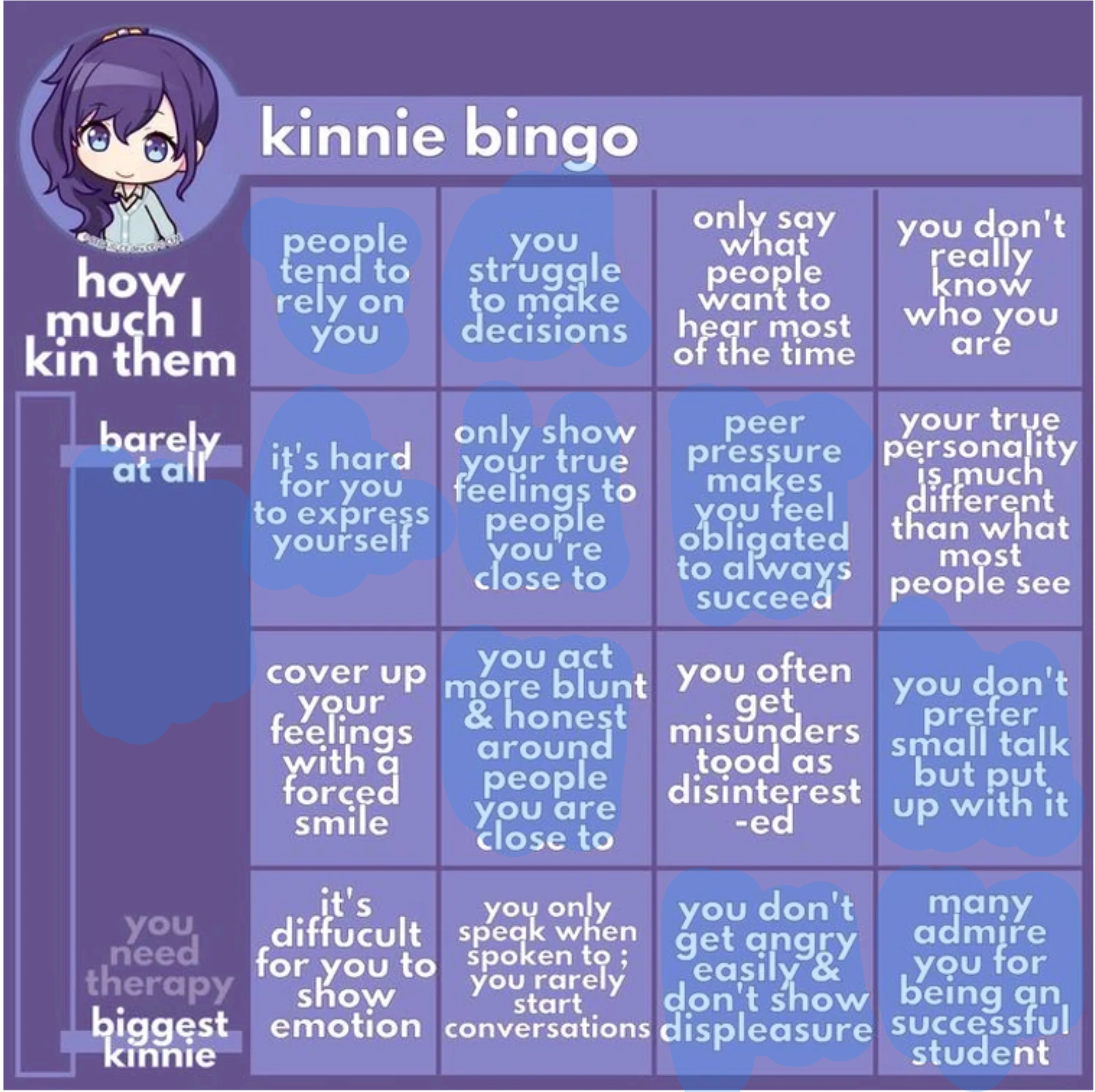 Non-mafuyu kinnie emo infp does mafuyu kinnie bingo | Fandom