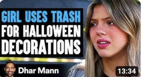 Girl Uses TRASH For HALLOWEEN DECORATIONS, What Happens Is Shocking ...