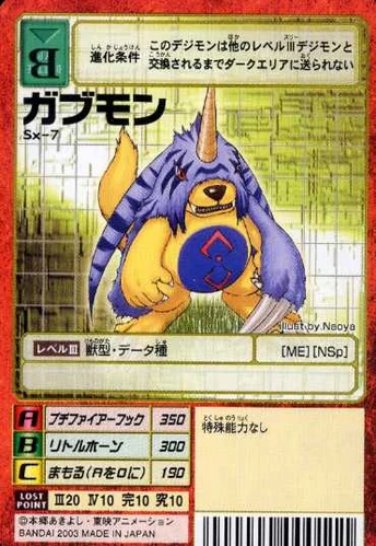 Card:Gabumon | DigimonWiki | Fandom