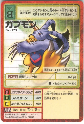 Card:Gabumon | DigimonWiki | Fandom