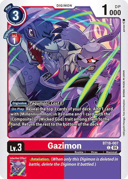 Gazimon (BT18-007) | DigimonCardGame Wiki | Fandom