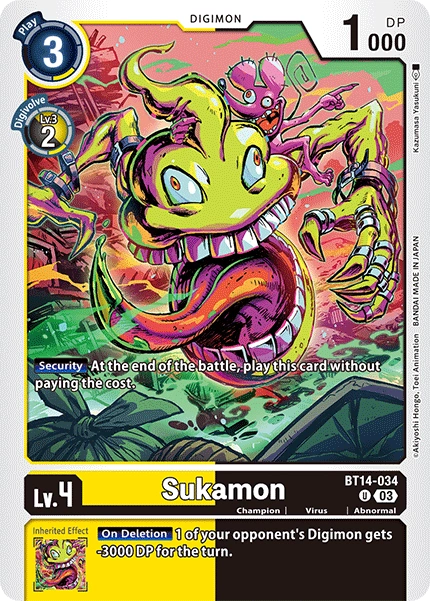 Sukamon (BT14-034) | DigimonCardGame Wiki | Fandom