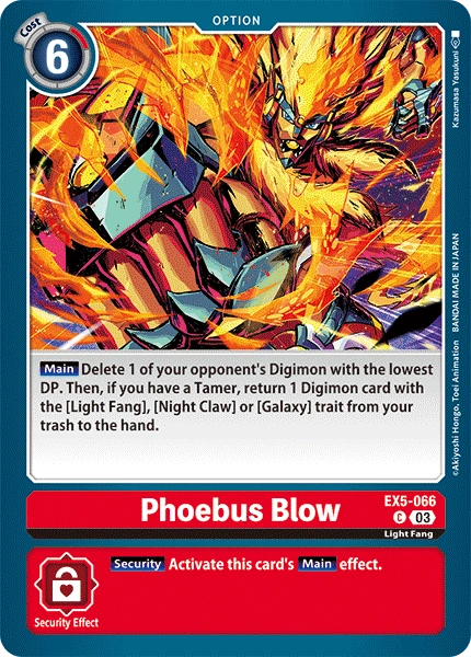 Phoebus Blow (EX5-066) | DigimonCardGame Wiki | Fandom