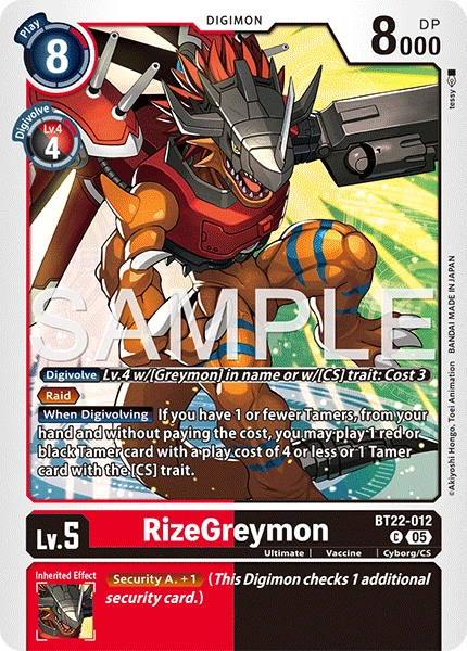 RizeGreymon (BT22-012) | DigimonCardGame Wiki | Fandom