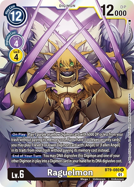 Raguelmon (BT9-080) | DigimonCardGame Wiki | Fandom