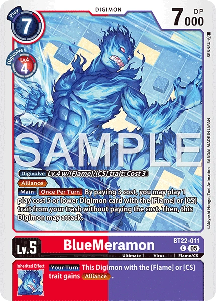 BlueMeramon (BT22-011) | DigimonCardGame Wiki | Fandom