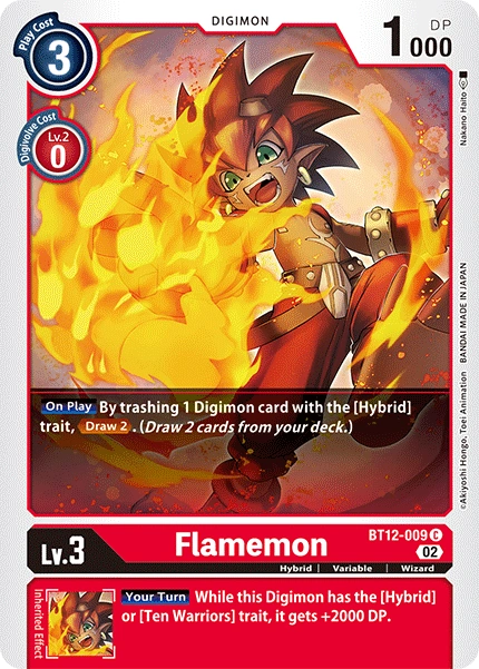 Flamemon (BT12-009) | DigimonCardGame Wiki | Fandom