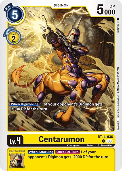 Centarumon (BT14-036) | DigimonCardGame Wiki | Fandom