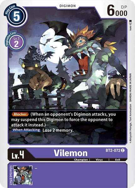 Vilemon (BT2-072) | DigimonCardGame Wiki | Fandom