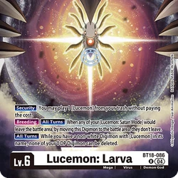 Lucemon Larva Mode Lucemon: Larva (BT18 086) | DigimonCardGame Wiki