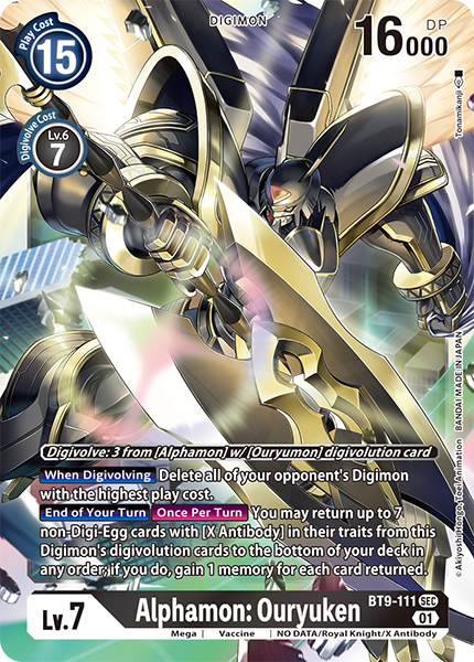 Alphamon: Ouryuken (BT9-111) | DigimonCardGame Wiki | Fandom