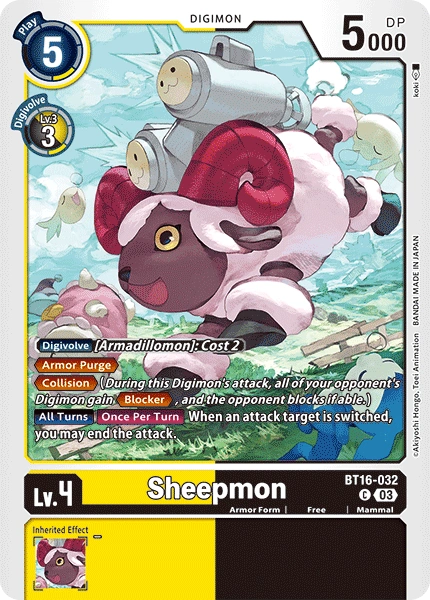 Sheepmon (BT16-032) | DigimonCardGame Wiki | Fandom