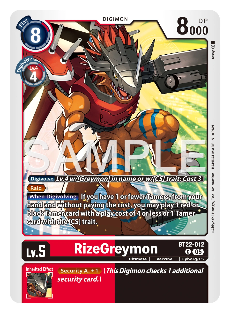 RizeGreymon (BT22-012) | DigimonCardGame Wiki | Fandom