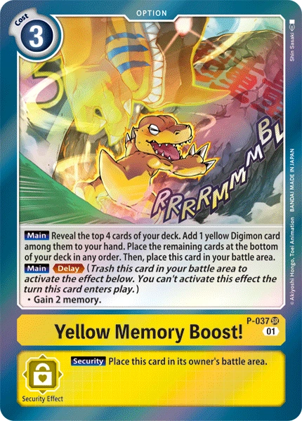 Yellow Memory Boost! (P-037) | DigimonCardGame Wiki | Fandom