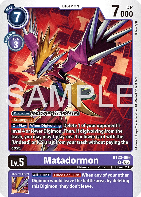 Matadormon (BT23-066) | DigimonCardGame Wiki | Fandom