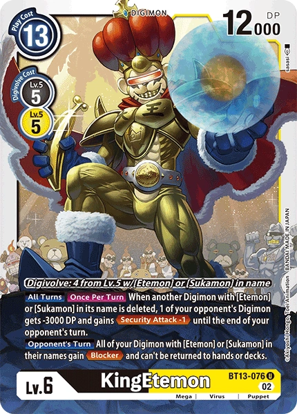 KingEtemon (BT13-076) | DigimonCardGame Wiki | Fandom