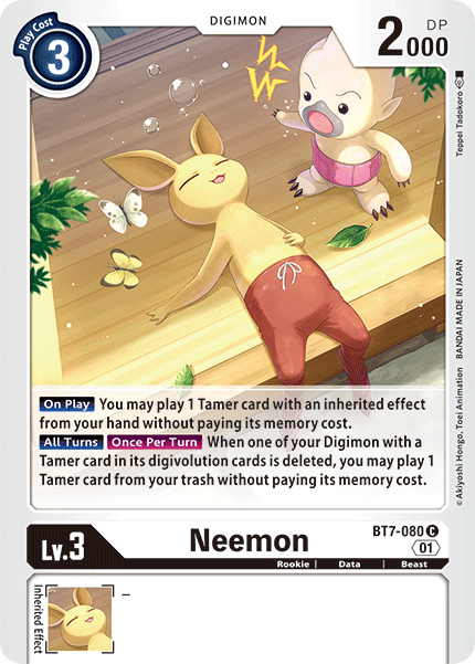 Neemon (BT7-080) | DigimonCardGame Wiki | Fandom