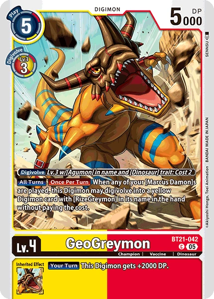 GeoGreymon (BT21-042) | DigimonCardGame Wiki | Fandom