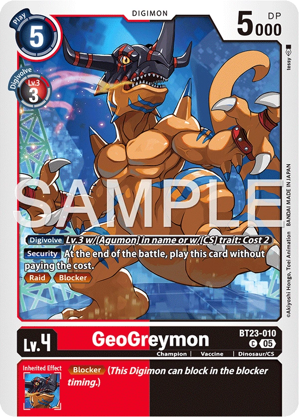 GeoGreymon (BT23-010) | DigimonCardGame Wiki | Fandom