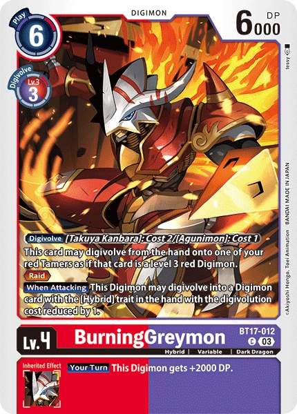 BurningGreymon (BT17-012) | DigimonCardGame Wiki | Fandom