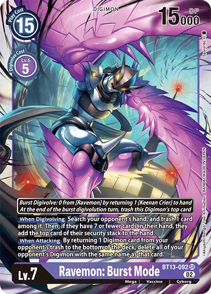 Ravemon: Burst Mode (BT13-092) | DigimonCardGame Wiki | Fandom