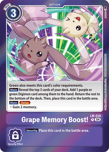 Grape Memory Boost! (LM-038) | DigimonCardGame Wiki | Fandom
