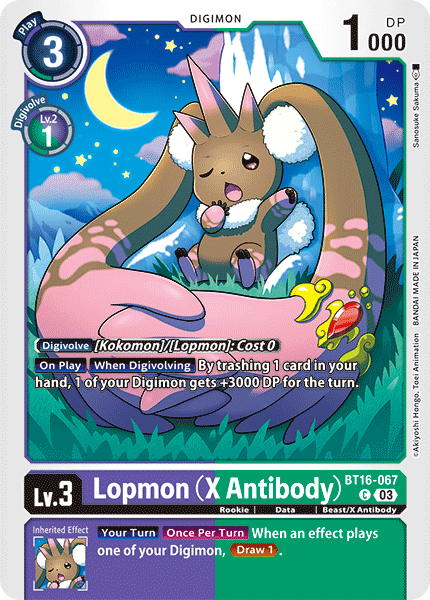 Lopmon (X Antibody) (BT16-067) | DigimonCardGame Wiki | Fandom