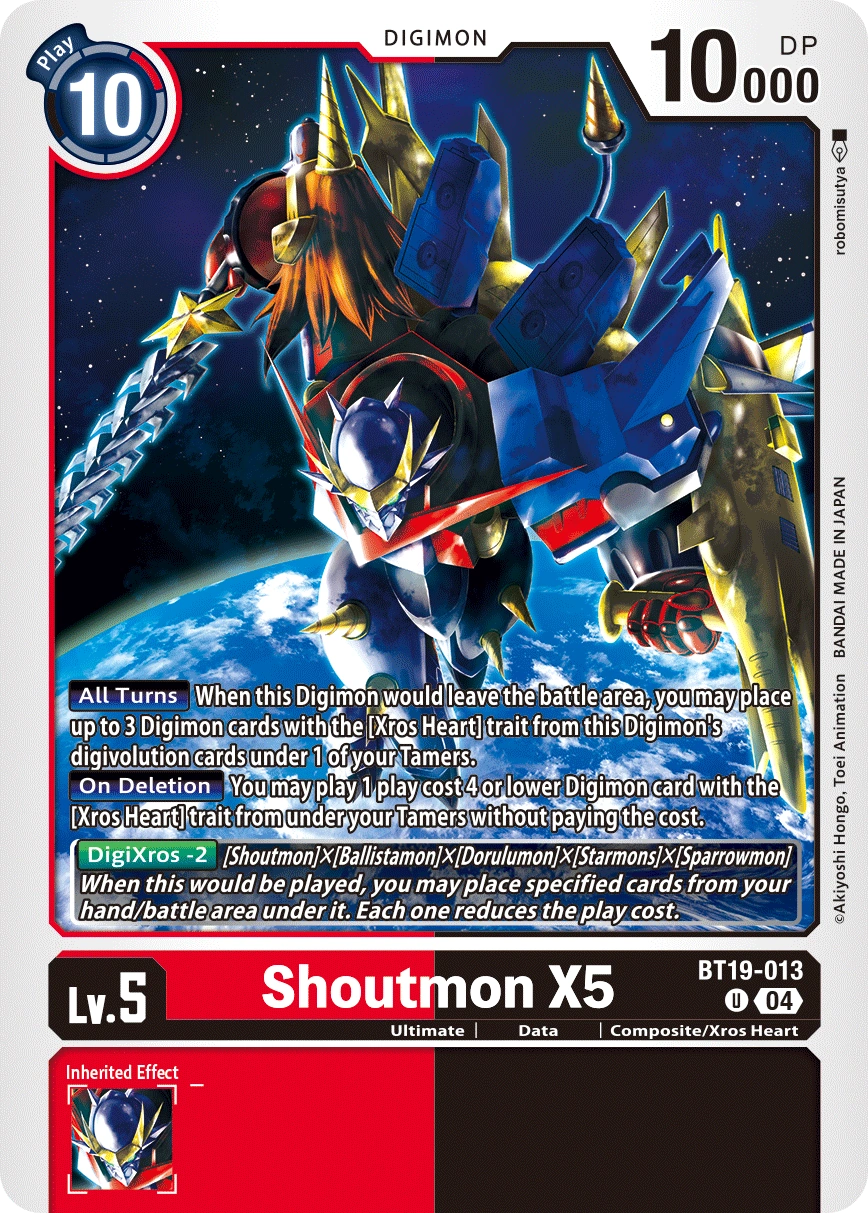 Shoutmon X5 (BT19-013) | DigimonCardGame Wiki | Fandom