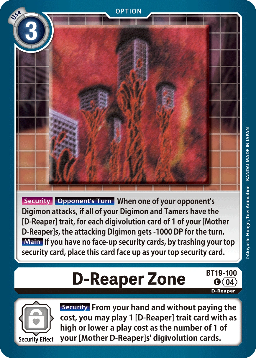 D-Reaper Zone (BT19-100) | DigimonCardGame Wiki | Fandom