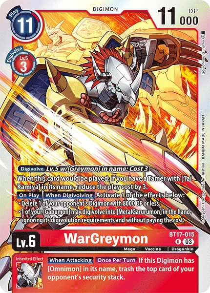 WarGreymon (BT17-015) | DigimonCardGame Wiki | Fandom