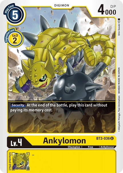 Ankylomon (BT3-036) | DigimonCardGame Wiki | Fandom