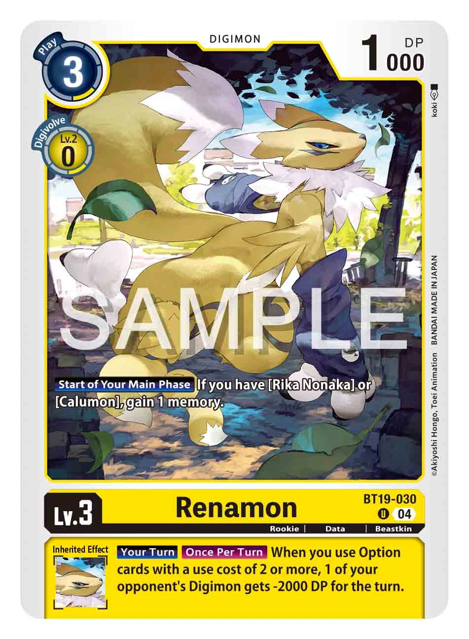 Renamon (BT19-030) | DigimonCardGame Wiki | Fandom