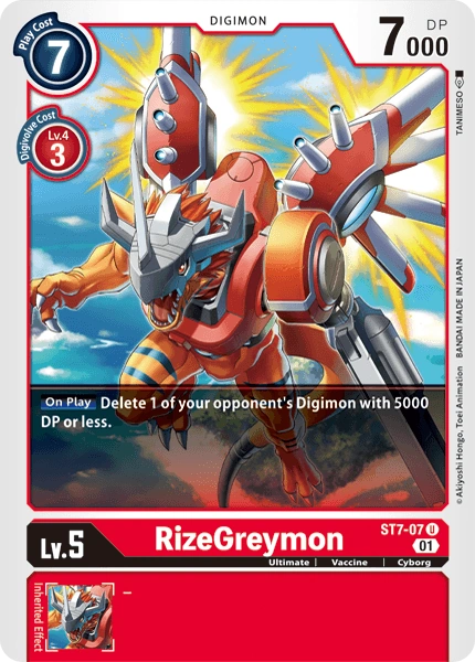 RizeGreymon (ST7-07) | DigimonCardGame Wiki | Fandom
