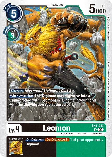 Leomon (EX5-047) | DigimonCardGame Wiki | Fandom