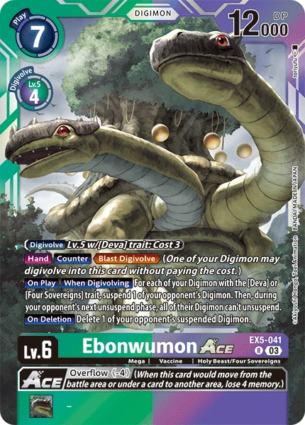 Ebonwumon (EX5-041) | DigimonCardGame Wiki | Fandom