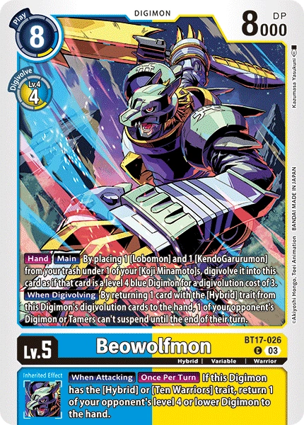 Beowolfmon (BT17-026) | DigimonCardGame Wiki | Fandom