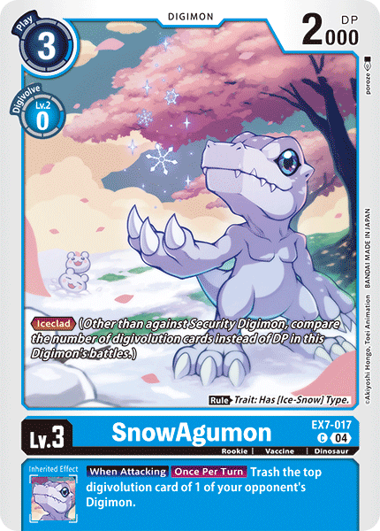 SnowAgumon (EX7-017) | DigimonCardGame Wiki | Fandom