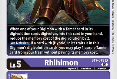 Digimon Kazemon Card