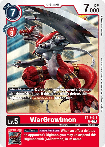 WarGrowlmon (BT17-013) | DigimonCardGame Wiki | Fandom
