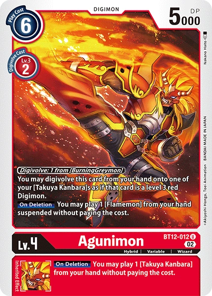 Agunimon (BT12-012) | DigimonCardGame Wiki | Fandom