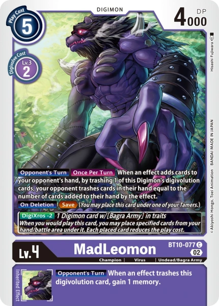 MadLeomon (BT10-077) | DigimonCardGame Wiki | Fandom